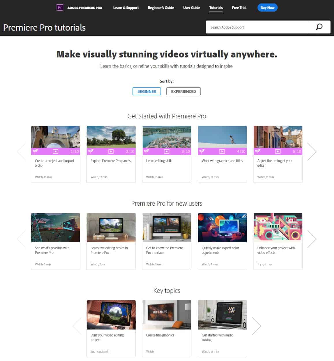 Beginners Training for Adobe Premiere Pro CC 2017